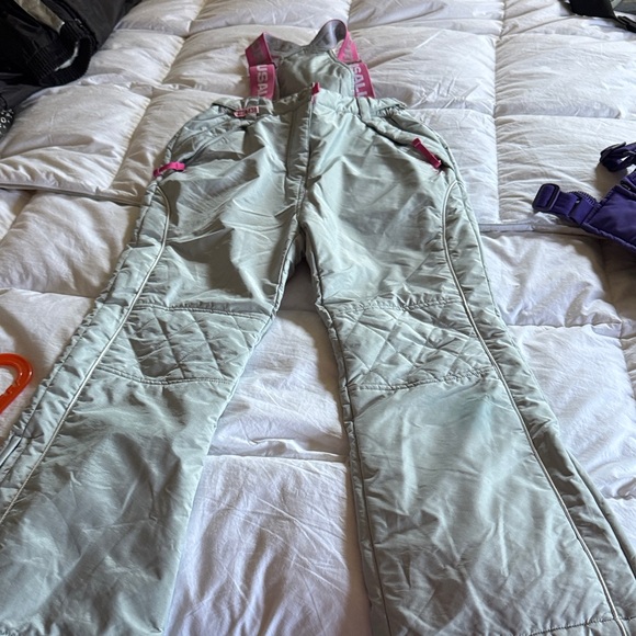 usall sports | Bottoms | Stylish Kids Overalls In Light Gray With Pink ...